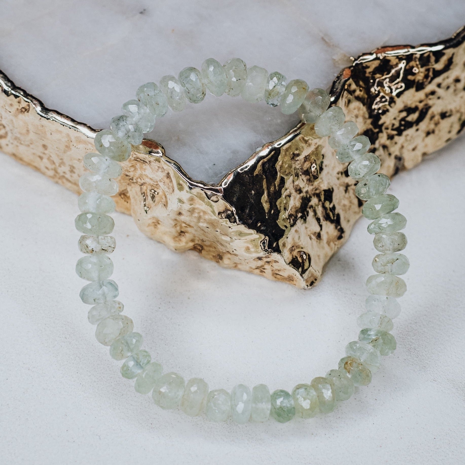 Aquamarine faceted bracelet – Lindeza Jewelry